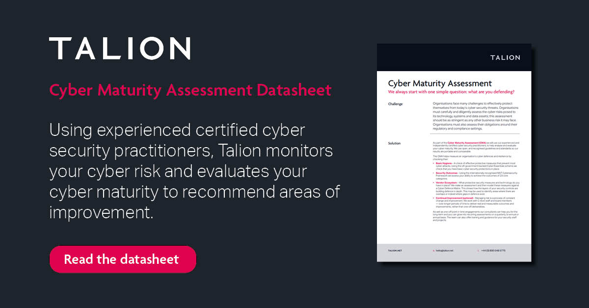 Cyber Maturity Assessment Datasheet
