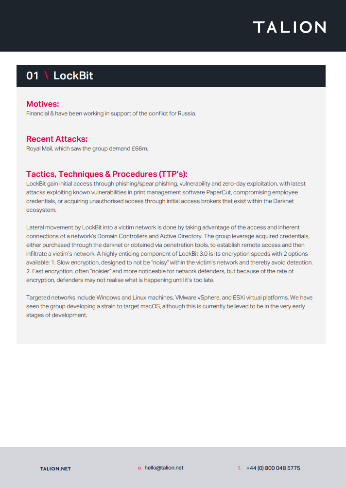 Top 5 Cyber Threat Actors Targeting Retail